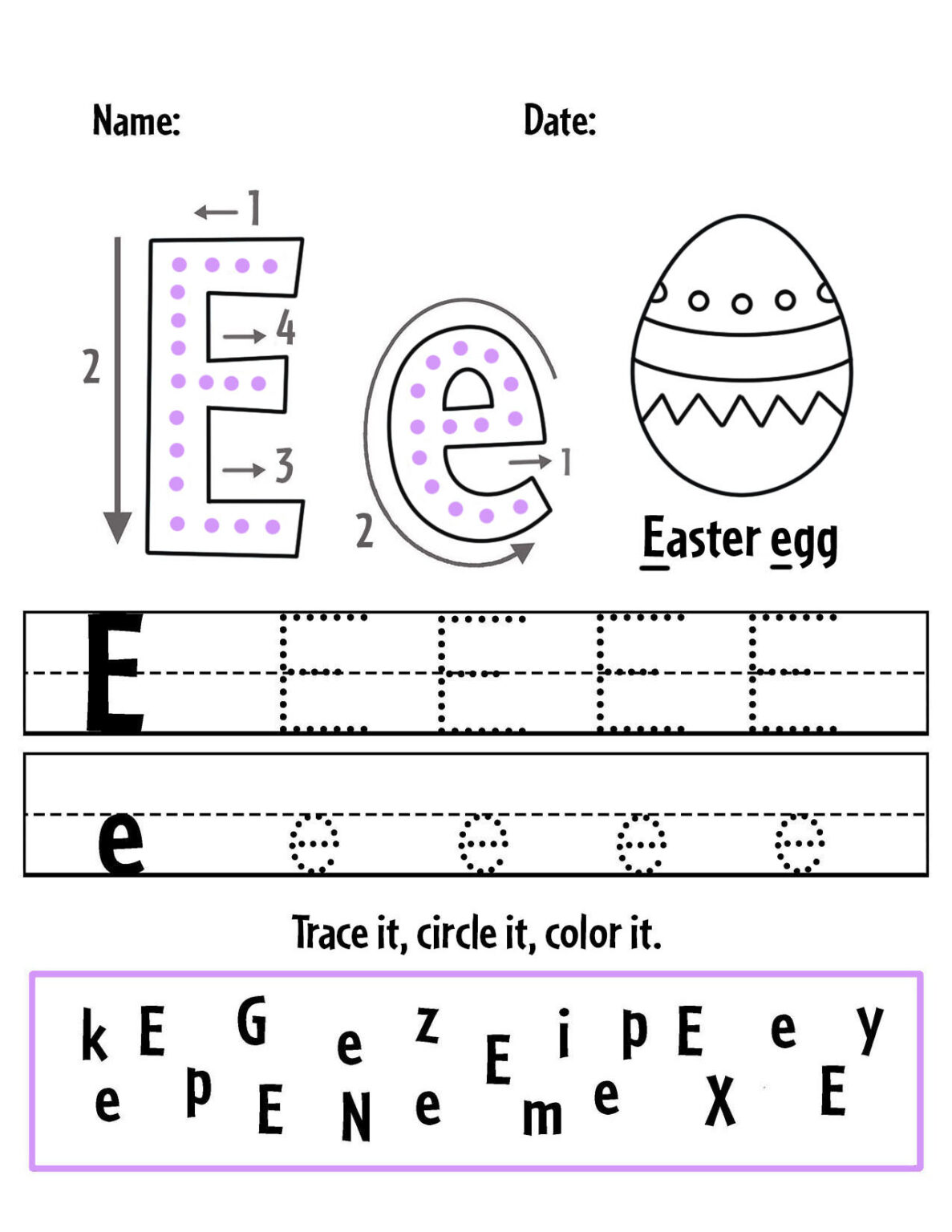 Free Easter Printables for Preschool! ⋆ The Hollydog Blog