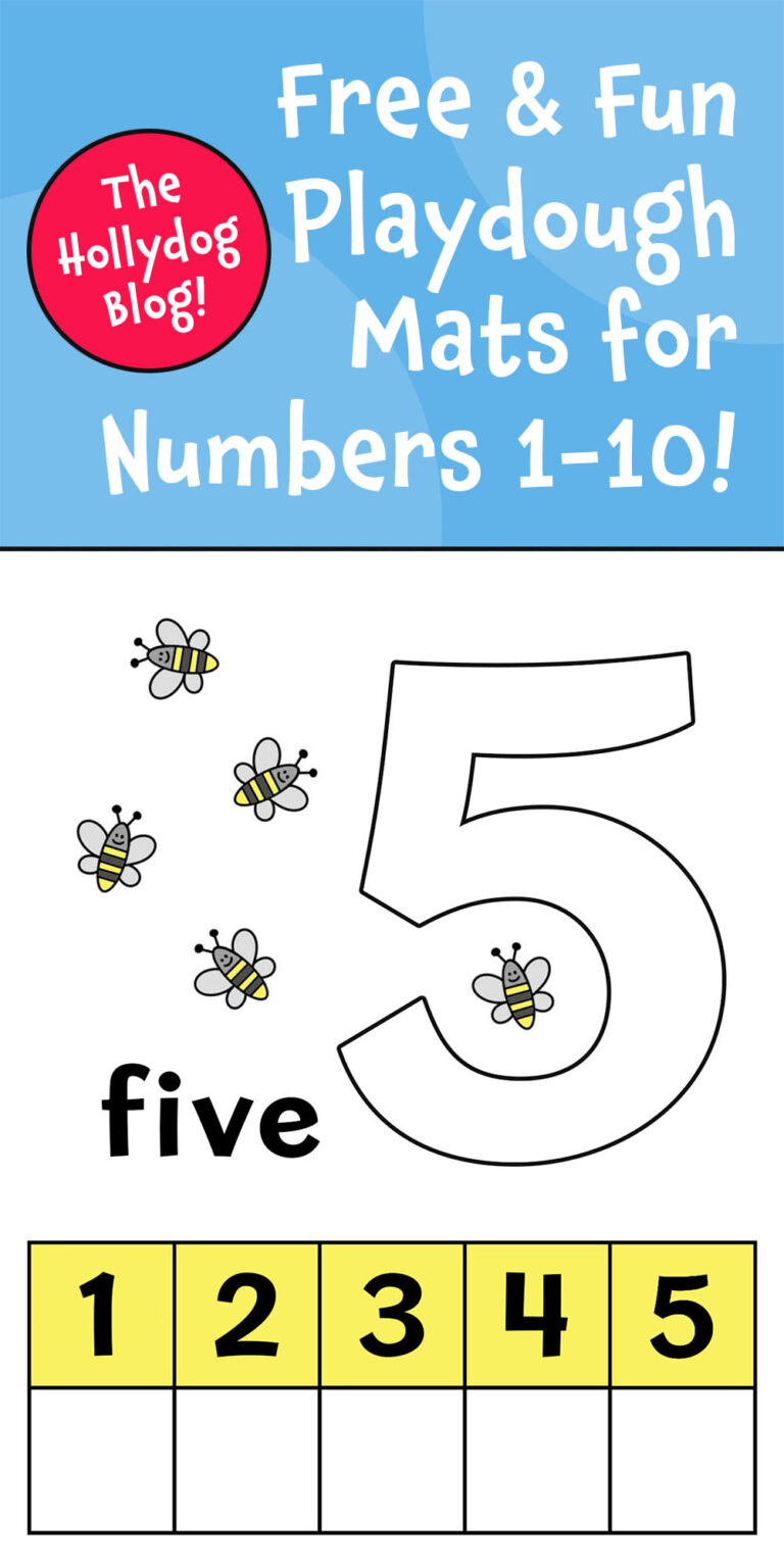 Free & Fun Playdough Mats for Numbers 1-10! ⋆ The Hollydog Blog