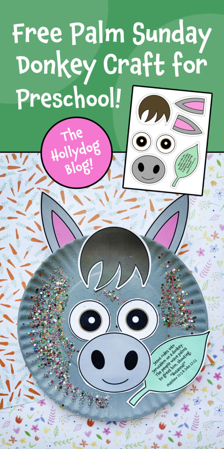 Free Printable Palm Sunday Donkey Craft for Preschool! ⋆ The Hollydog Blog