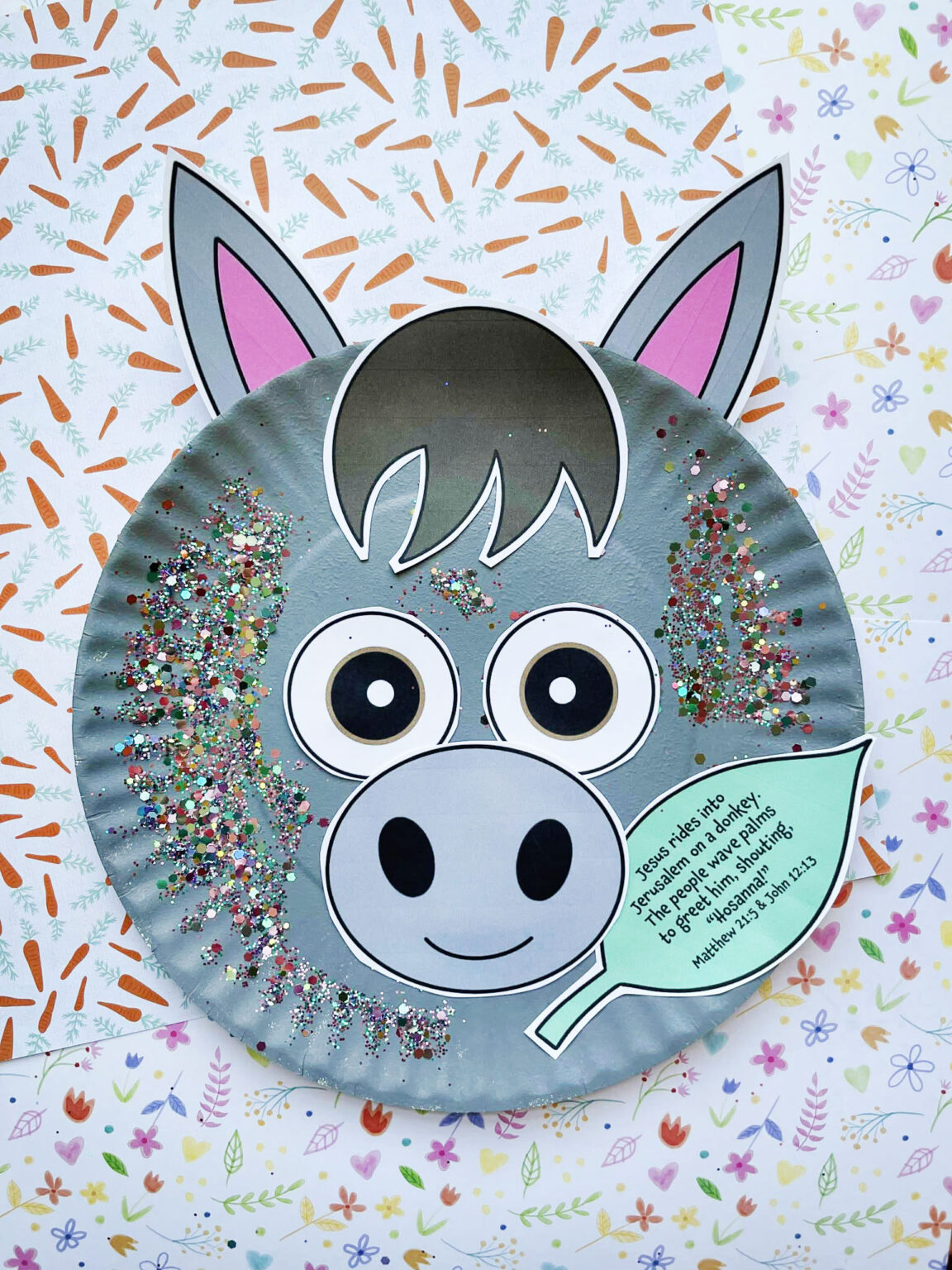 Free Printable Palm Sunday Donkey Craft for Preschool (Easy Bible ...