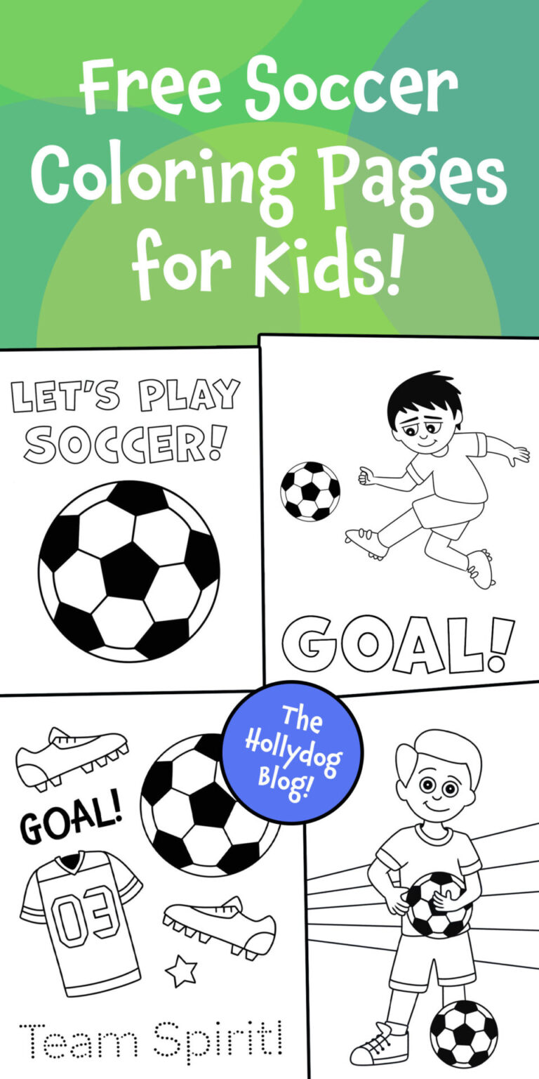Free Soccer Coloring Pages for Kids! ⋆ The Hollydog Blog