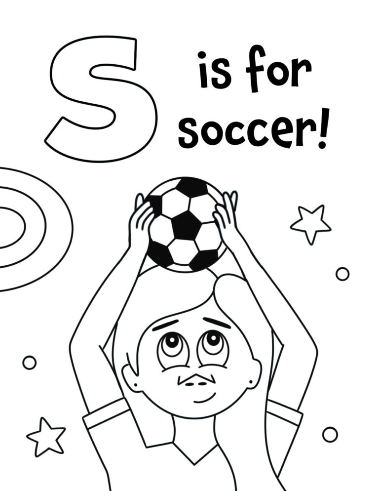 Free Soccer Coloring Pages for Kids! ⋆ The Hollydog Blog