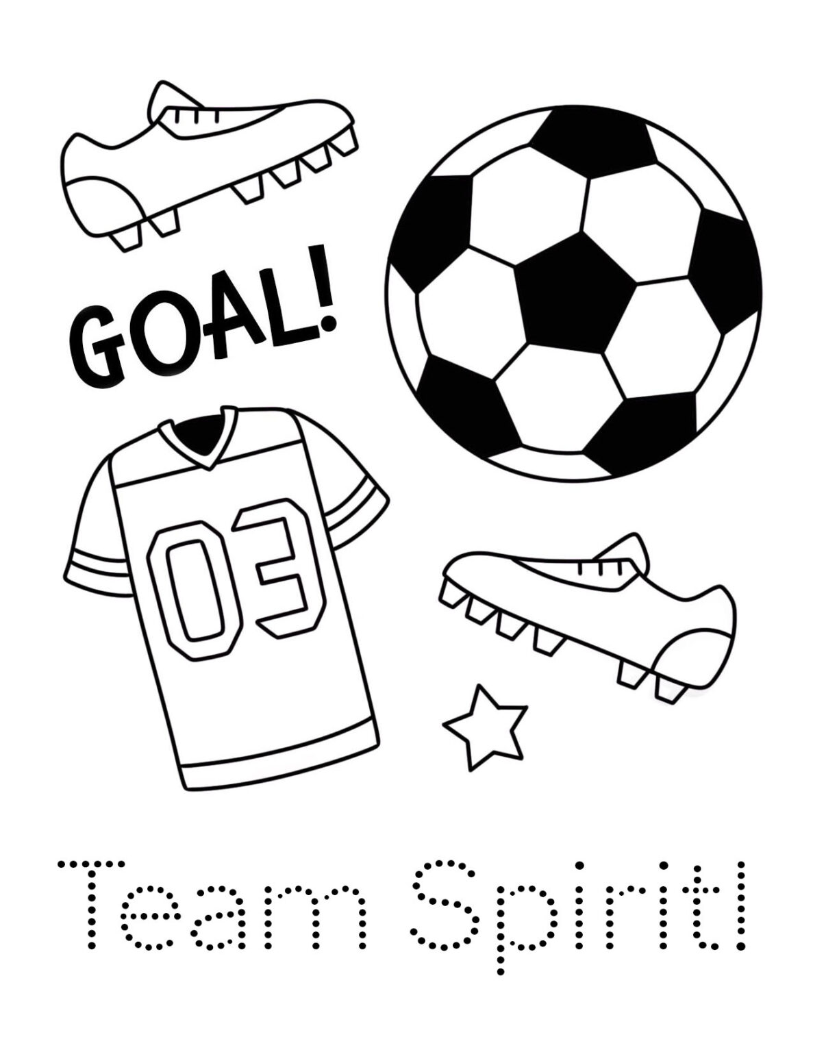 Free Soccer Coloring Pages for Kids! ⋆ The Hollydog Blog
