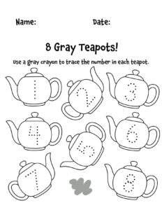 Free Gray Worksheets for Preschool (Color Learning) ⋆ The Hollydog Blog
