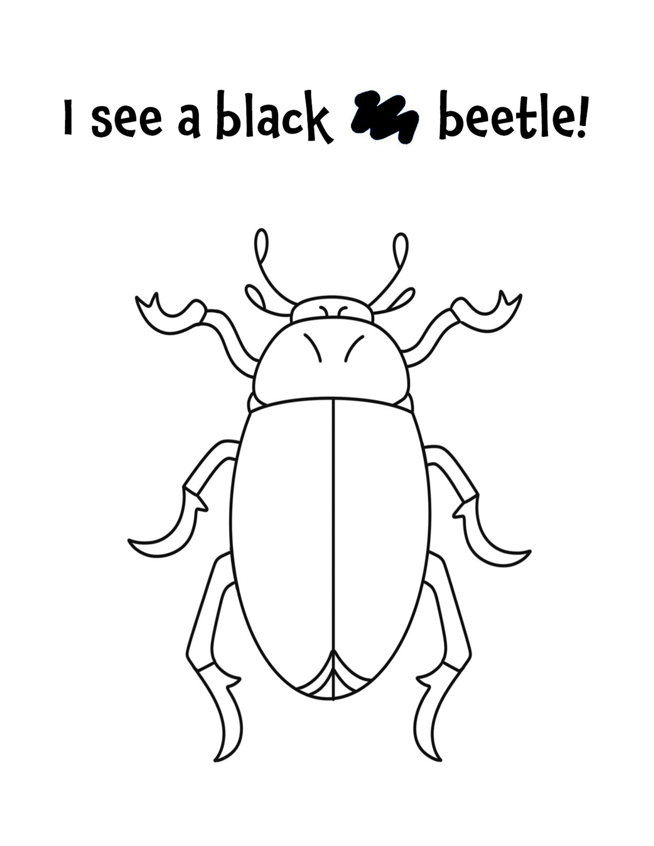 Free Black Worksheets for Preschool (Color Learning) ⋆ The Hollydog Blog
