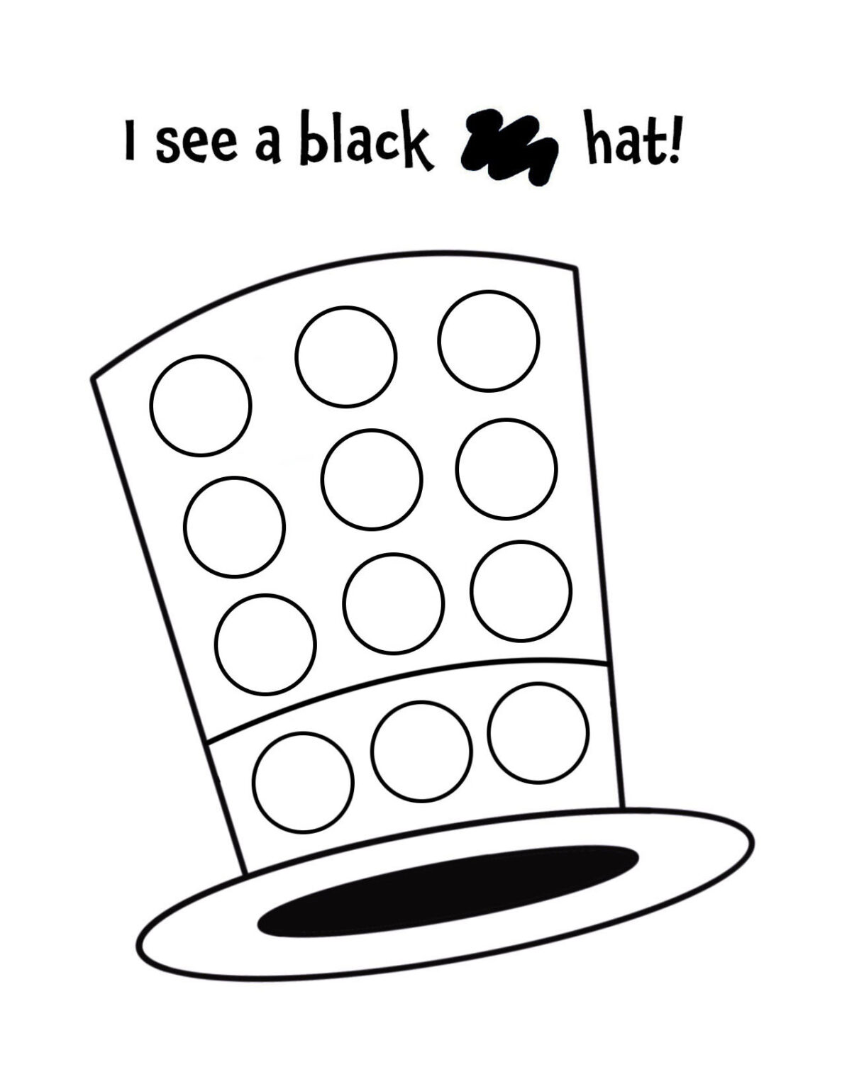 Free Black Worksheets for Preschool (Color Learning) ⋆ The Hollydog Blog