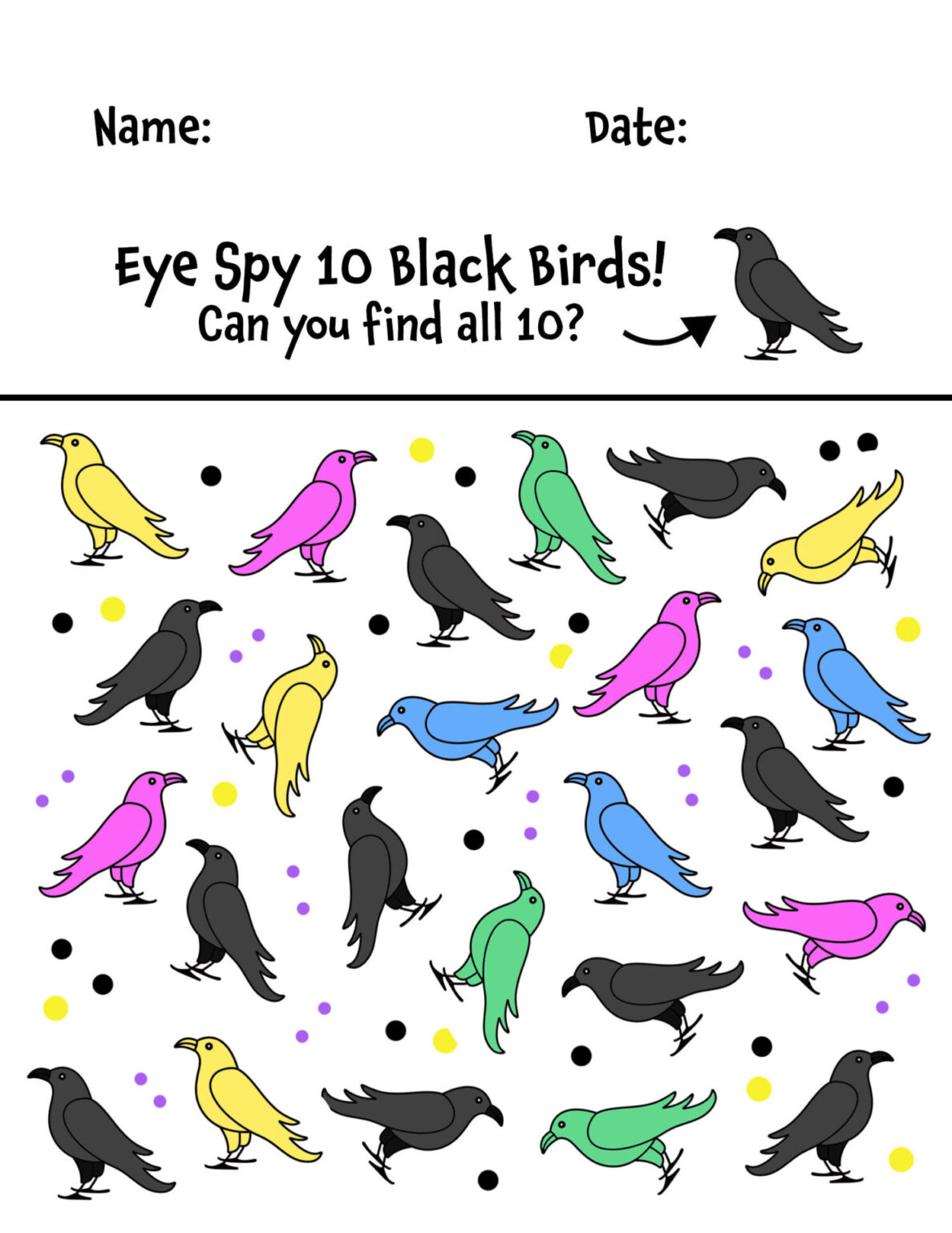 Free Black Color Activities and Worksheets for Preschool! ⋆ The ...