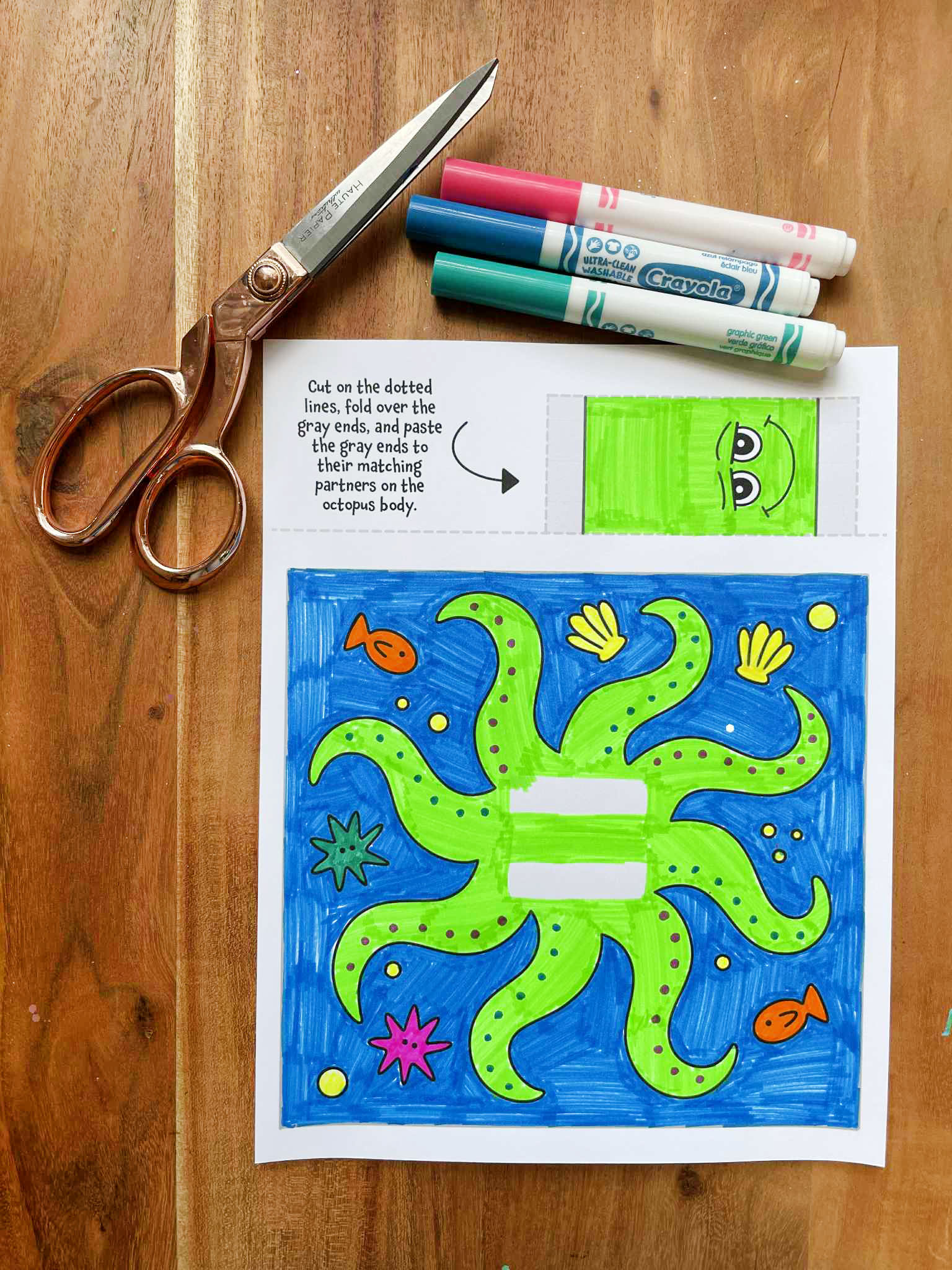 Paper Beach Crafts for Preschool (with free templates!) ⋆ The Hollydog Blog
