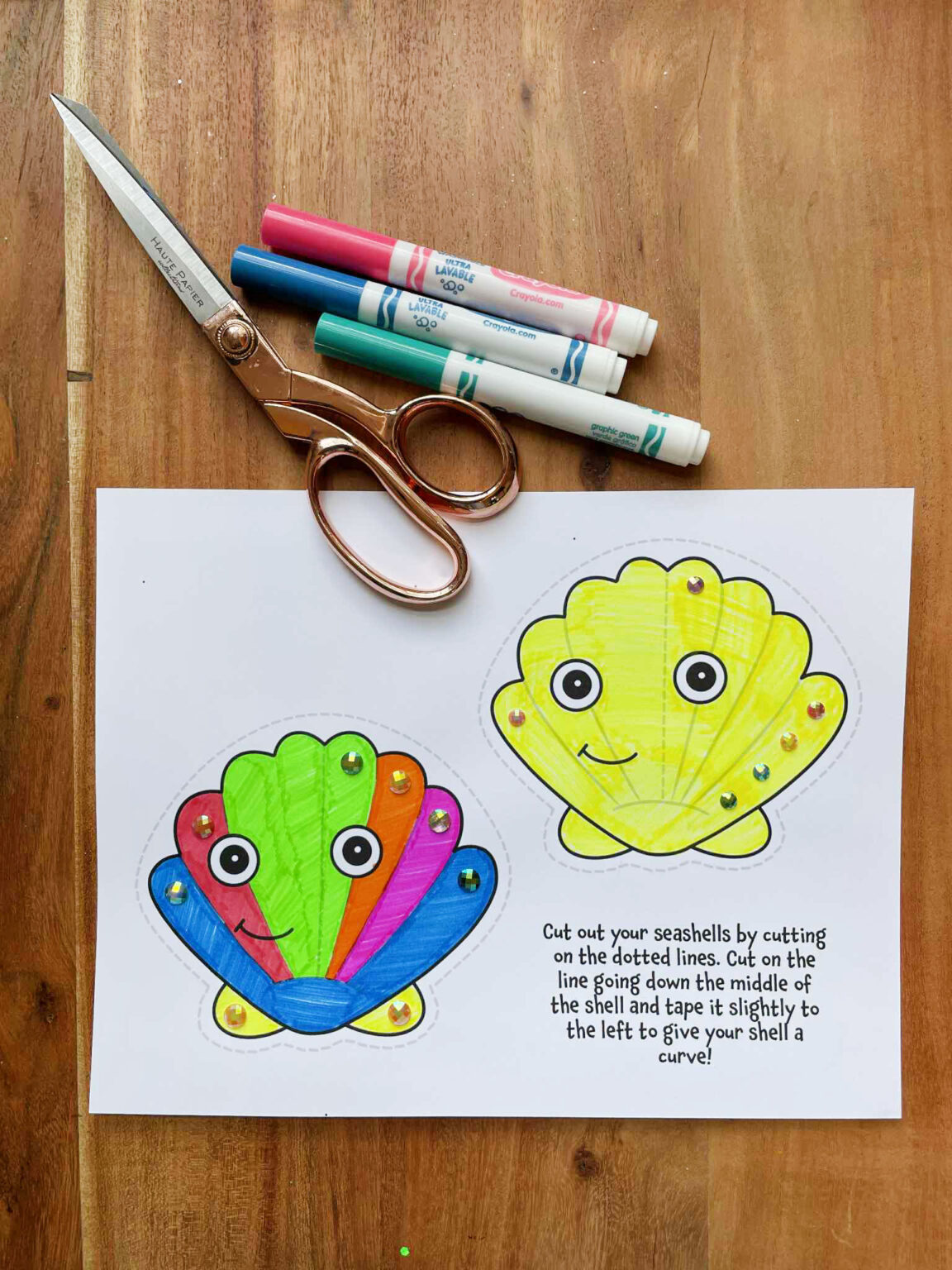 Paper Beach Crafts for Preschool (with free templates!) ⋆ The Hollydog Blog