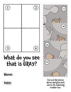 Free Gray Worksheets for Preschool (Color Learning) ⋆ The Hollydog Blog