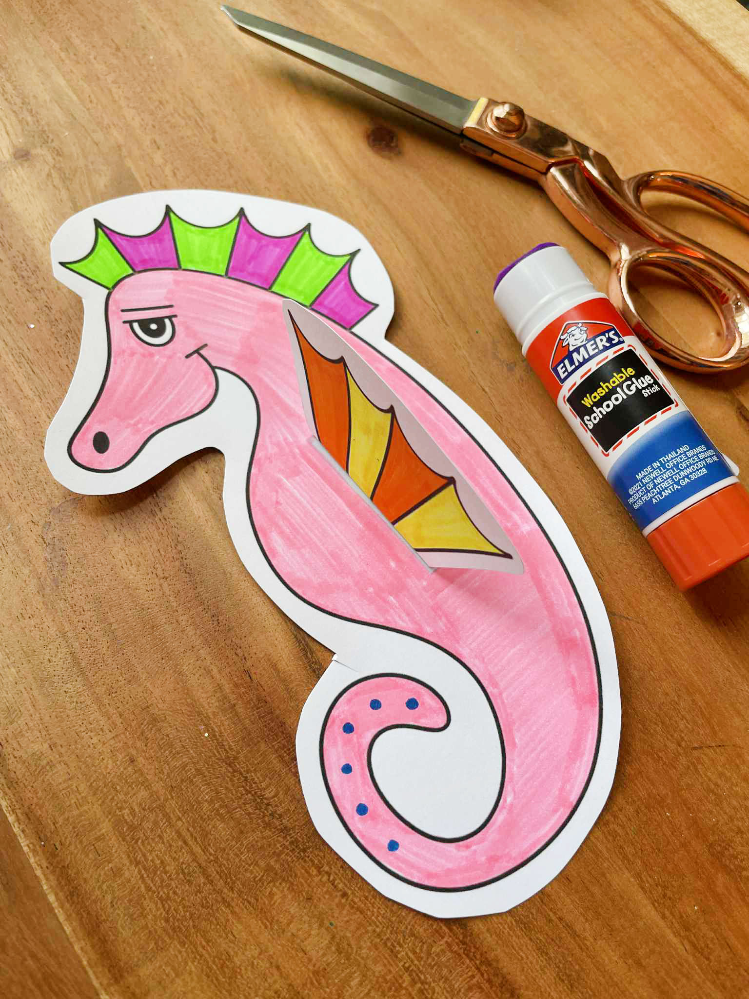 Paper Beach Crafts for Preschool (with free templates!) ⋆ The Hollydog Blog