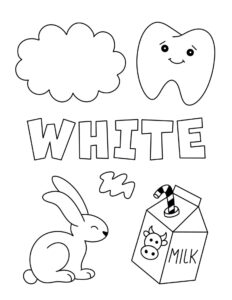 Free White Worksheets for Preschool (Color Learning) ⋆ The Hollydog Blog