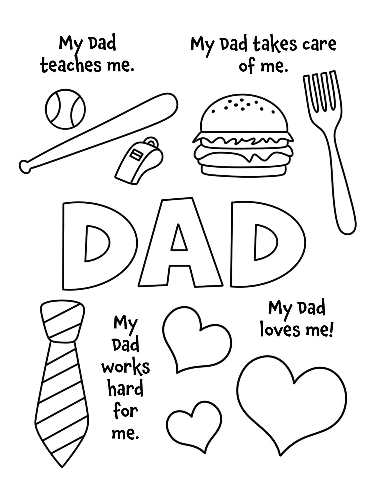 Free Father’s Day Printables and Father’s Day Craft for Preschool! ⋆ ...
