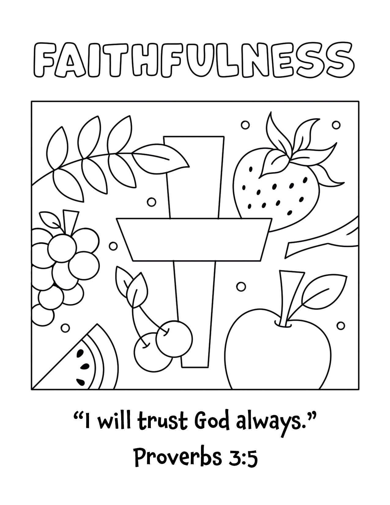 Free Fruit of the Spirit Coloring Pages for Kids! ⋆ The Hollydog Blog