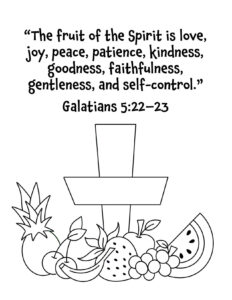 Free Fruit of the Spirit Coloring Pages for Kids! ⋆ The Hollydog Blog