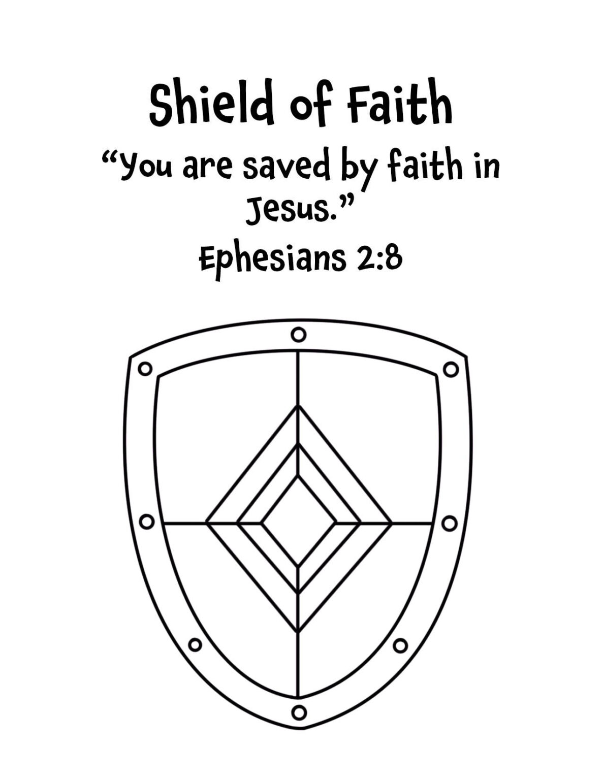 Free Armor of God Coloring Pages for Kids! ⋆ The Hollydog Blog