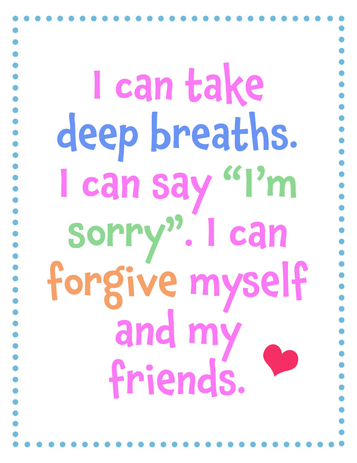 Free Calm Down Corner Printables ⋆ The Hollydog Blog