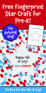 Free 4th of July Fingerprint Star Craft for Preschool! ⋆ The Hollydog Blog