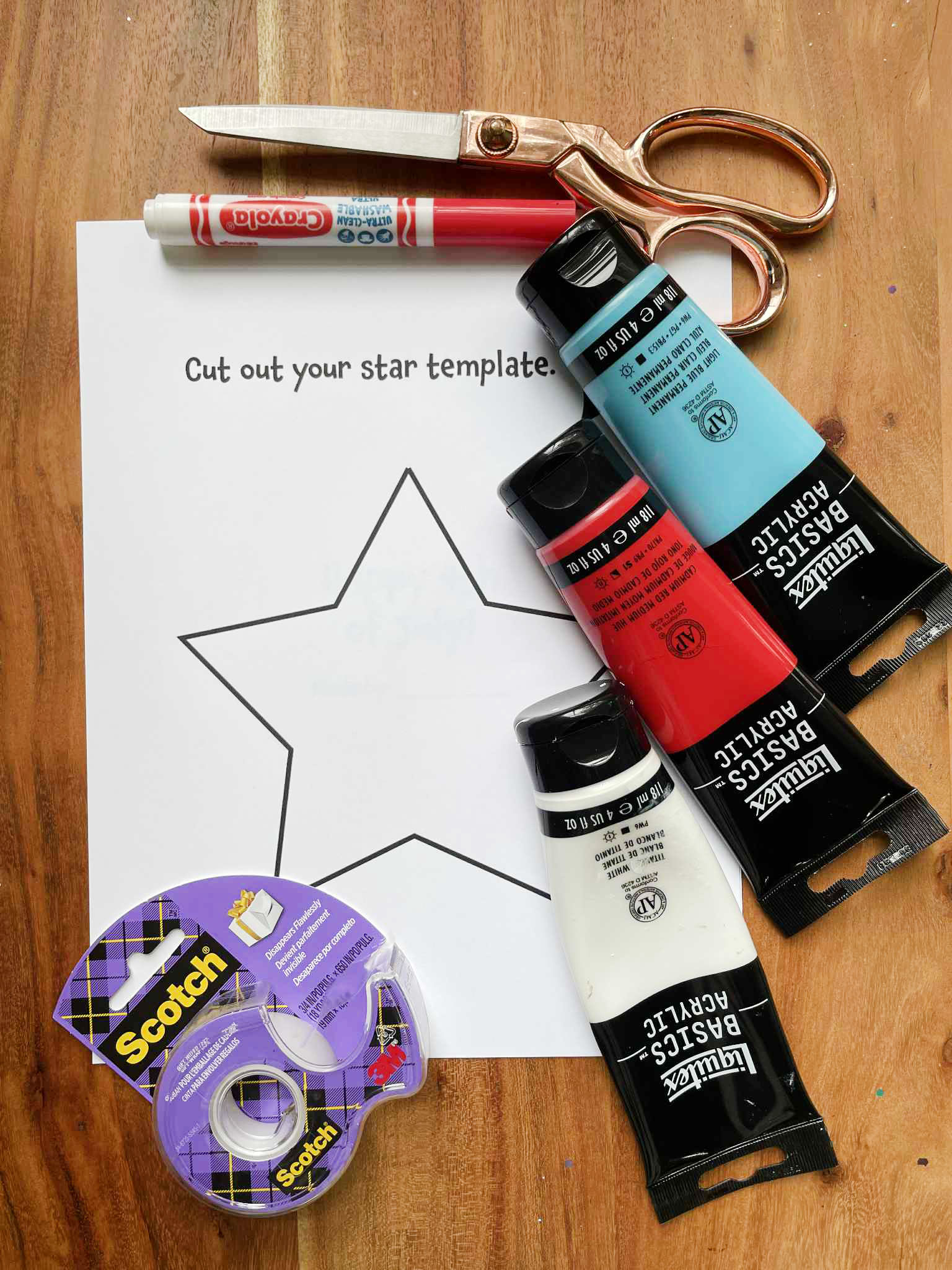 Free 4th of July Fingerprint Star Craft for Preschool! ⋆ The Hollydog Blog