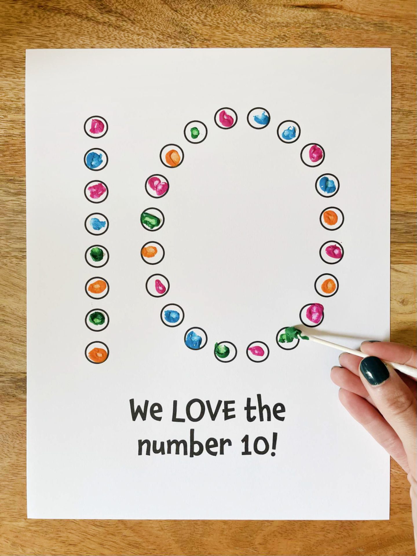 Free Q-Tip Painting Number Templates! ⋆ The Hollydog Blog