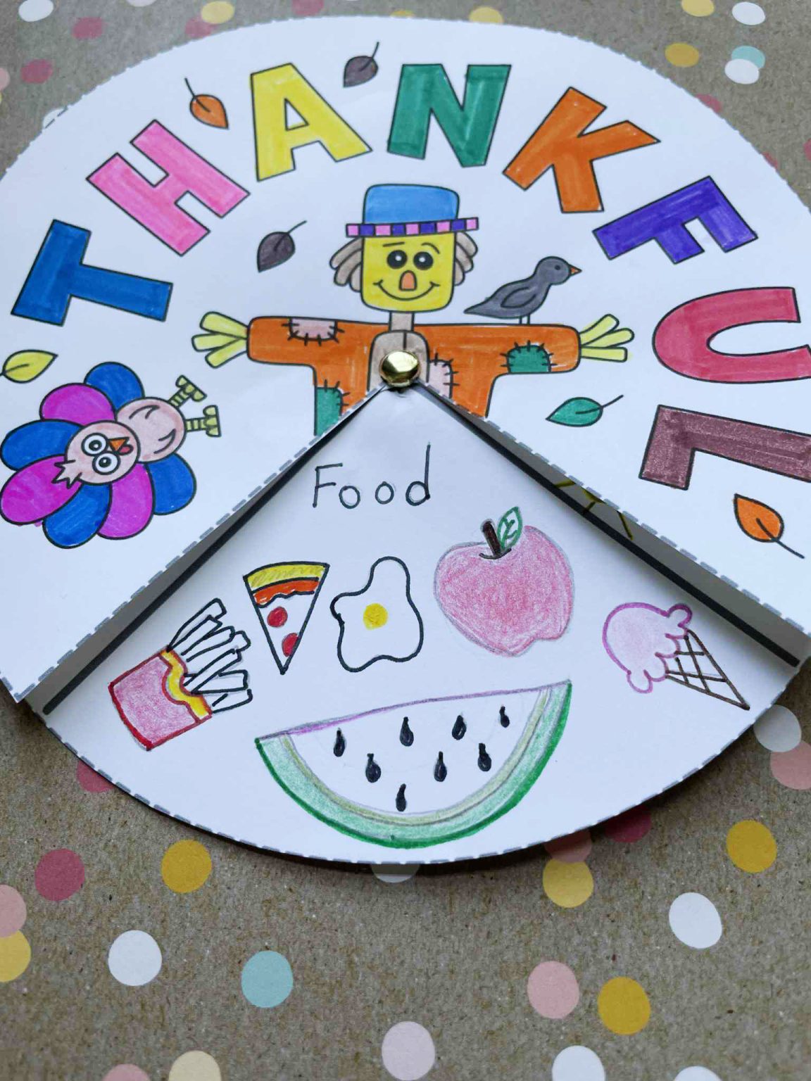 Free Thankful Wheel Craft for Kids! ⋆ The Hollydog Blog