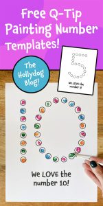 Free Q-Tip Painting Number Templates! ⋆ The Hollydog Blog