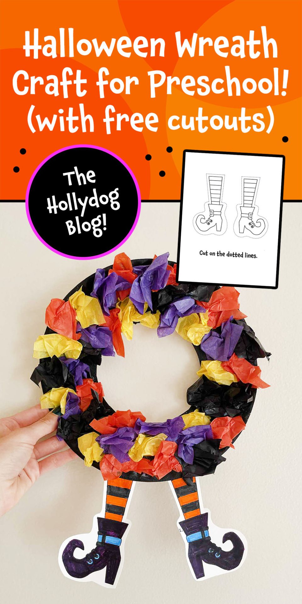 Fun & Easy Halloween Wreath Craft for Kids! ⋆ The Hollydog Blog