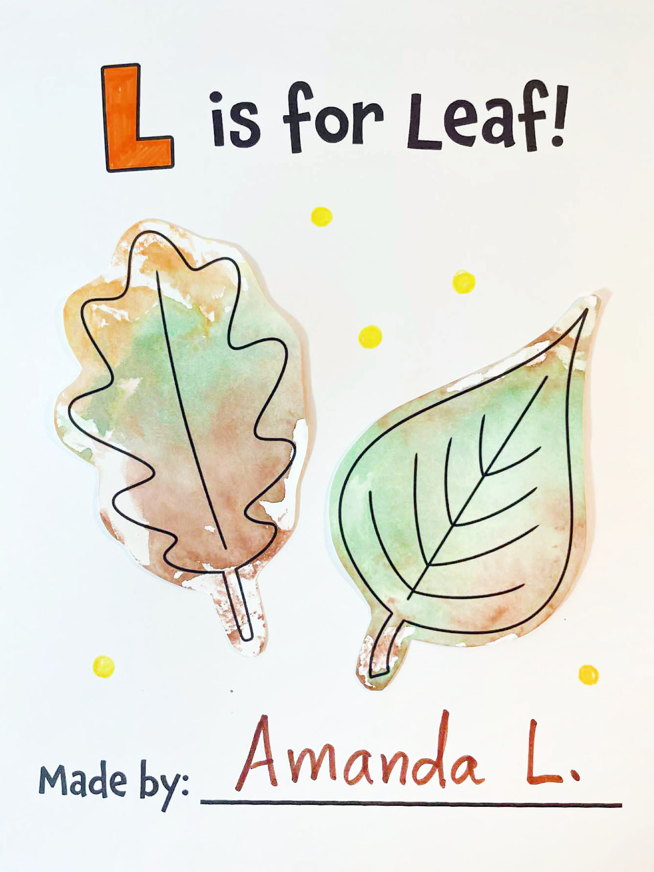 Free Leaf Craft Templates for Preschool ⋆ The Hollydog Blog