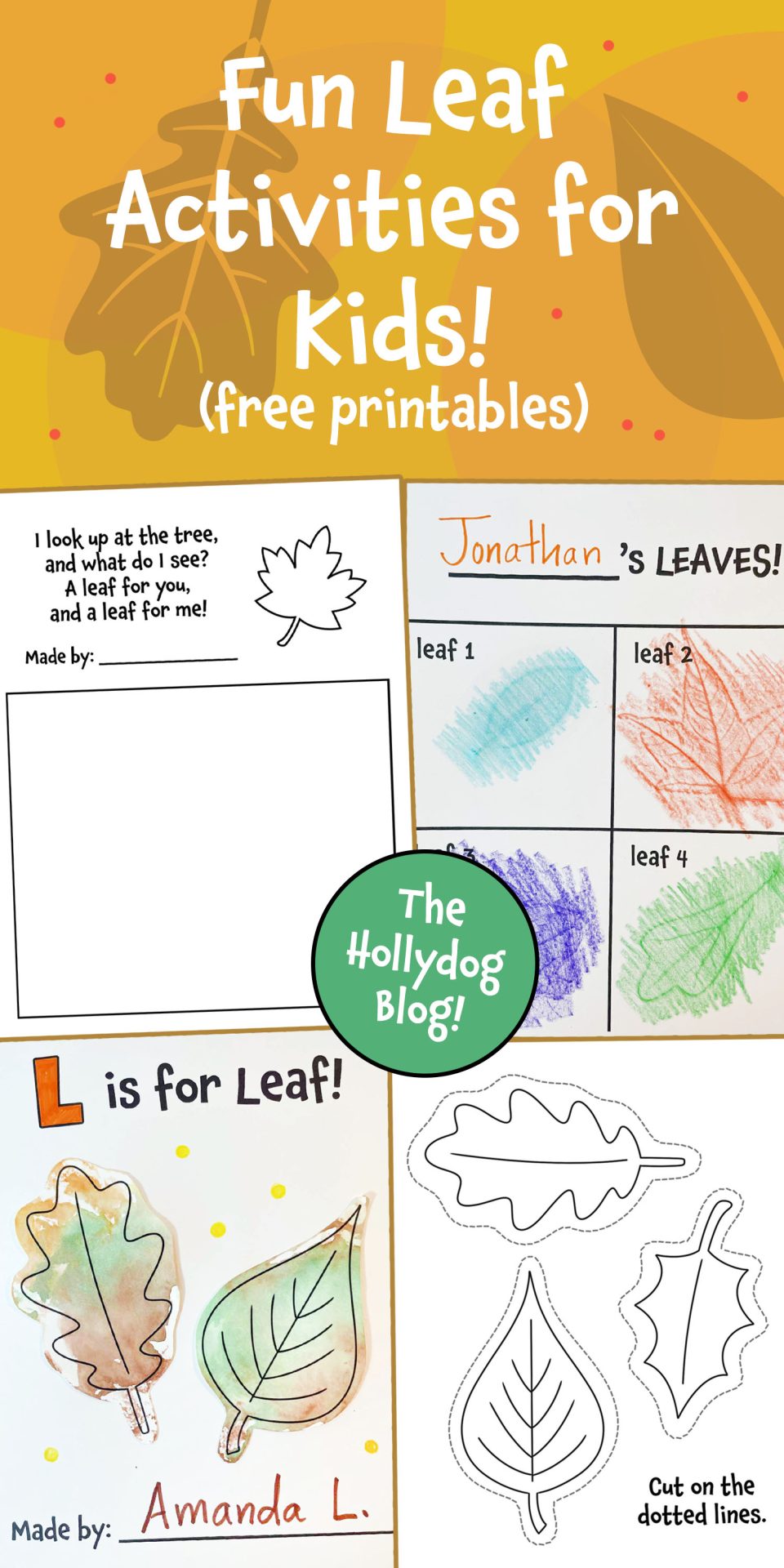 Free Leaf Craft Templates for Preschool ⋆ The Hollydog Blog