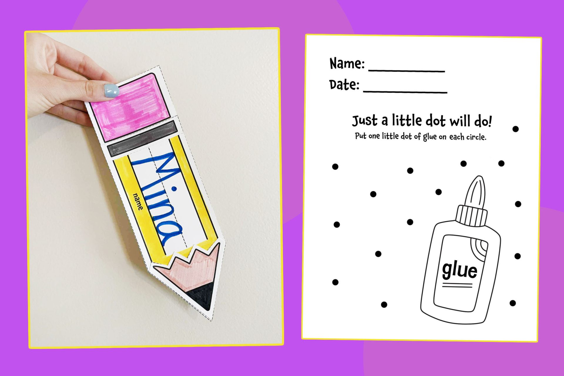 Cute Back-to-School Craft & Printables for Preschool! ⋆ The Hollydog Blog