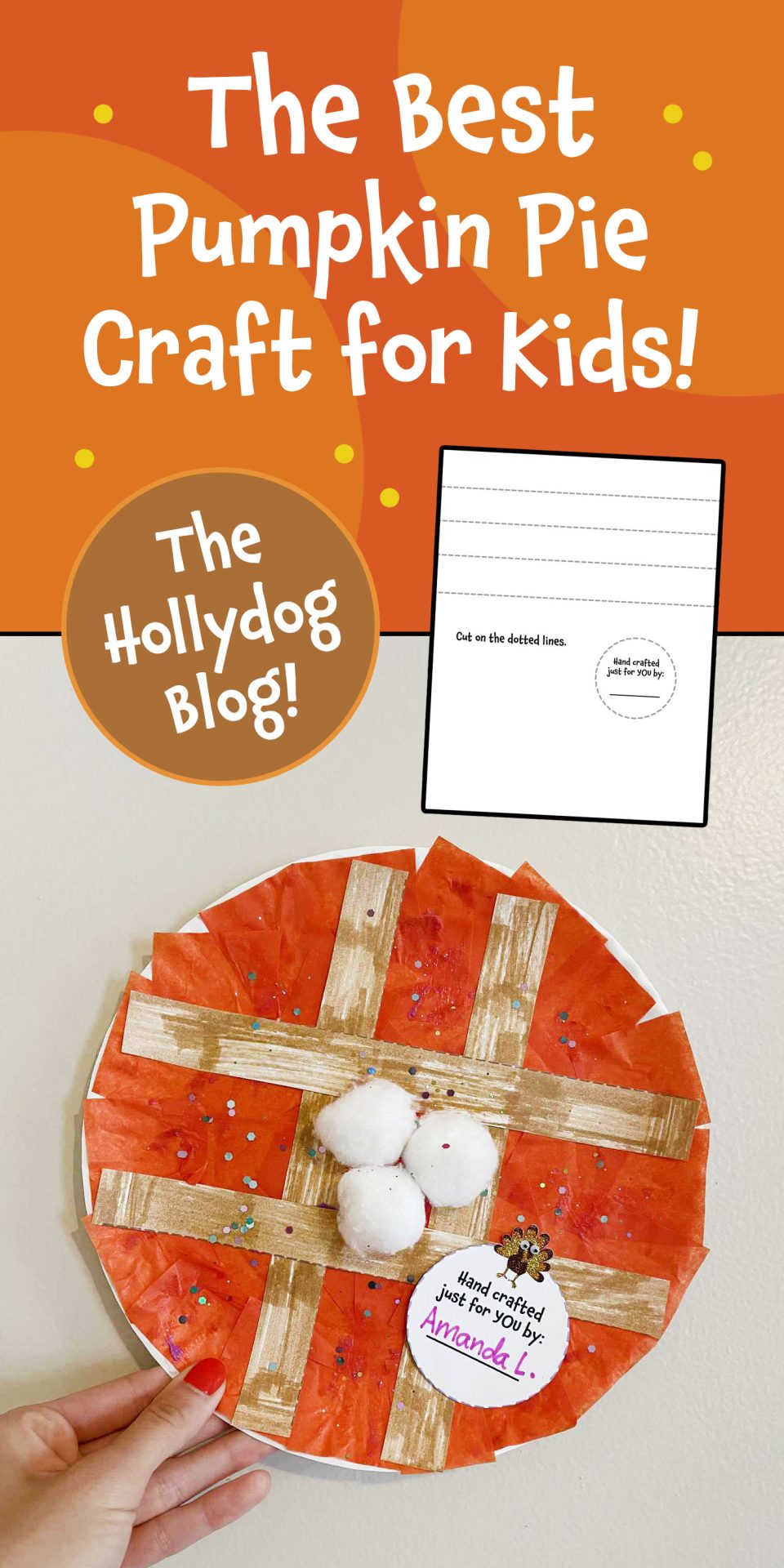 Cute Pumpkin Pie Craft for Preschool! ⋆ The Hollydog Blog