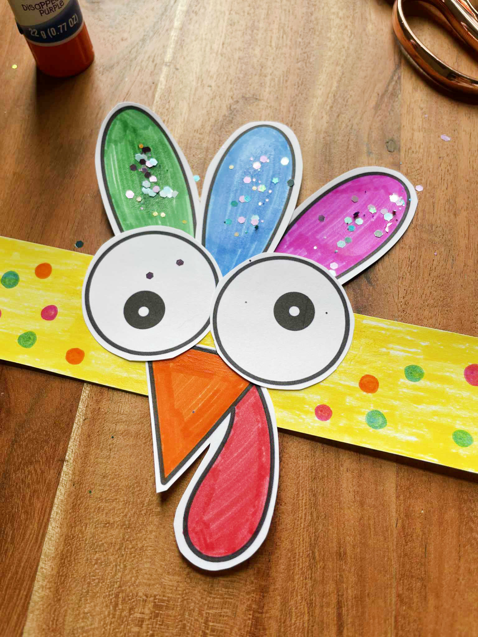 Free Turkey Headband Craft for Preschool! ⋆ The Hollydog Blog