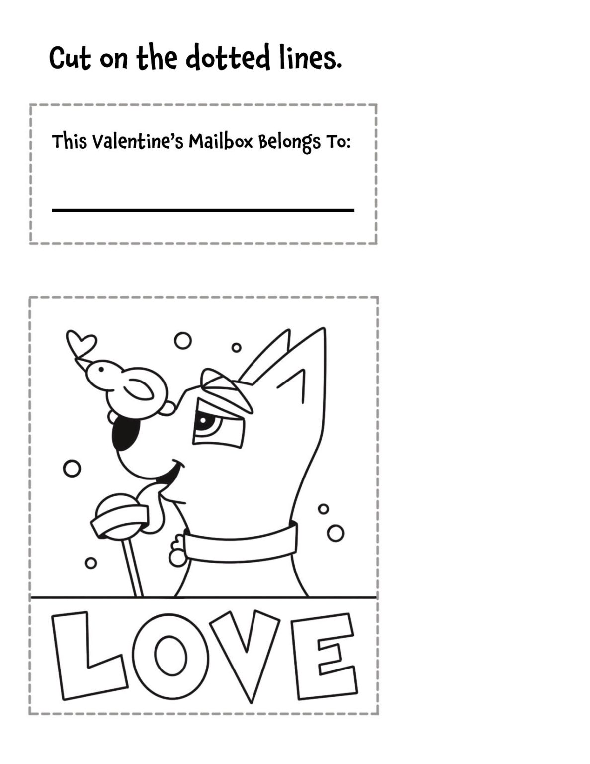 Free Valentine's Day Mailbox Printables for Preschool! ⋆ The Hollydog Blog