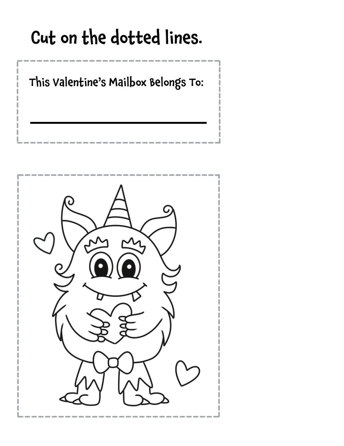 Free Valentine's Day Mailbox Printables for Preschool! ⋆ The Hollydog Blog