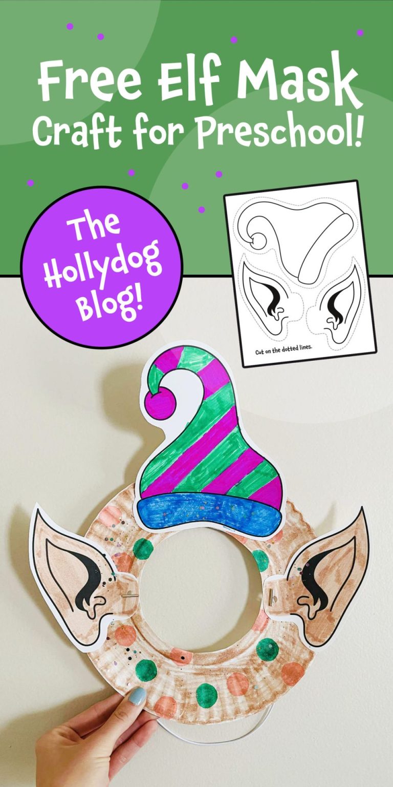 Free Paper Plate Elf Mask Craft for Preschool! ⋆ The Hollydog Blog