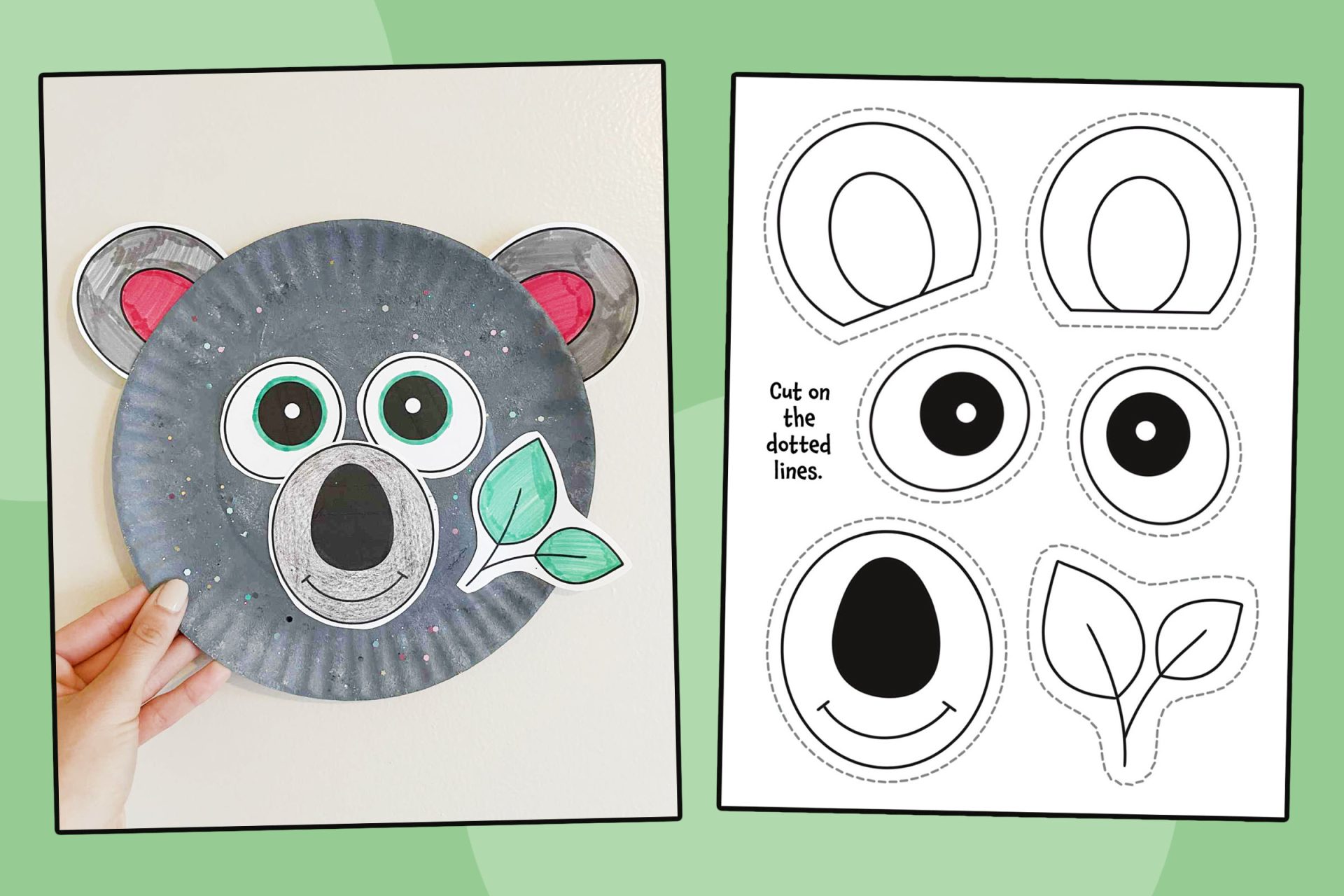 Cute Koala Craft for Preschool (with free cutouts) ⋆ The Hollydog Blog