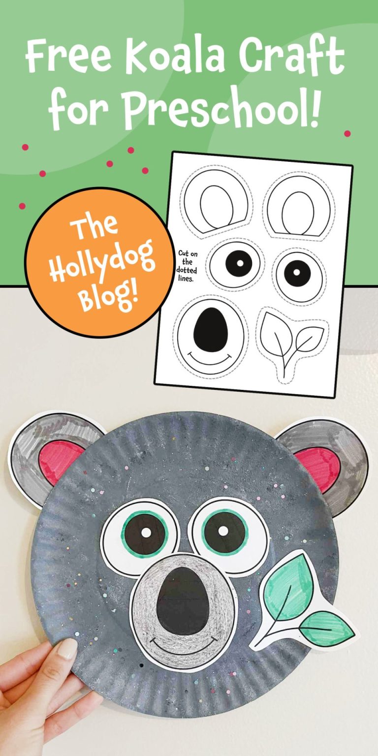 Cute Koala Craft for Preschool (with free cutouts) ⋆ The Hollydog Blog