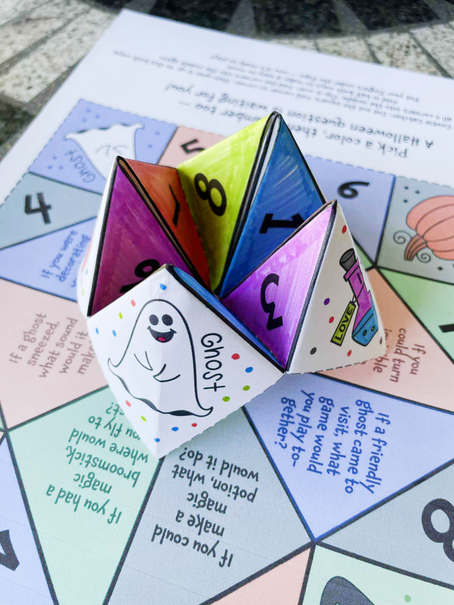 Free Halloween Cootie Catcher for Kids! ⋆ The Hollydog Blog
