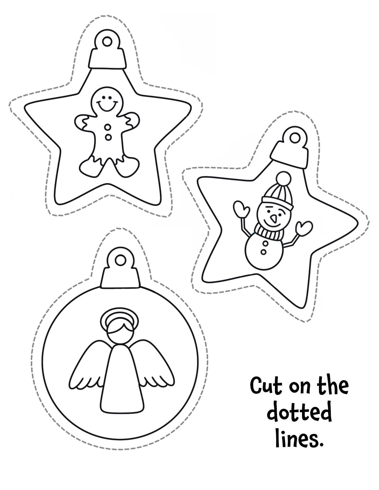 Cute Christmas Ornament Craft for Preschool (with free templates!) ⋆ ...