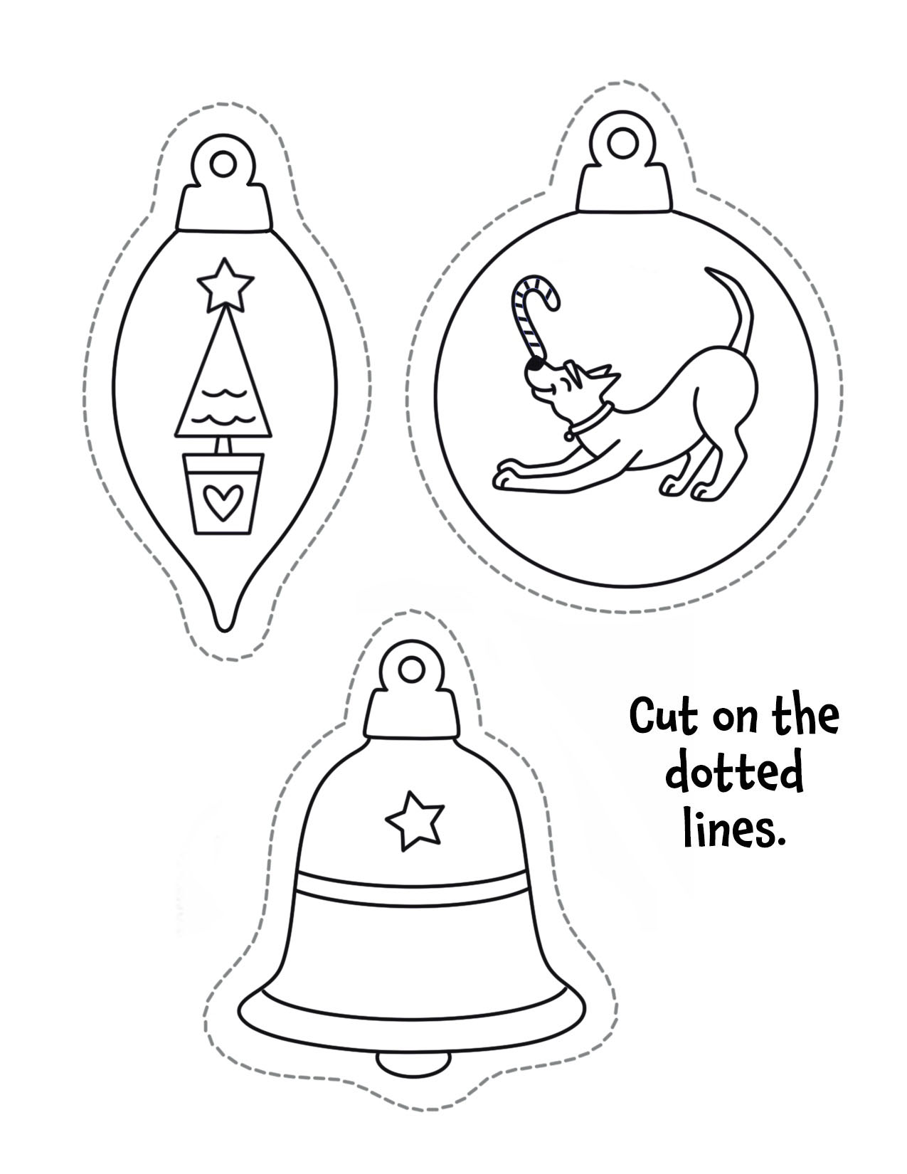 Cute Christmas Ornament Craft for Preschool (with free templates!) ⋆ ...