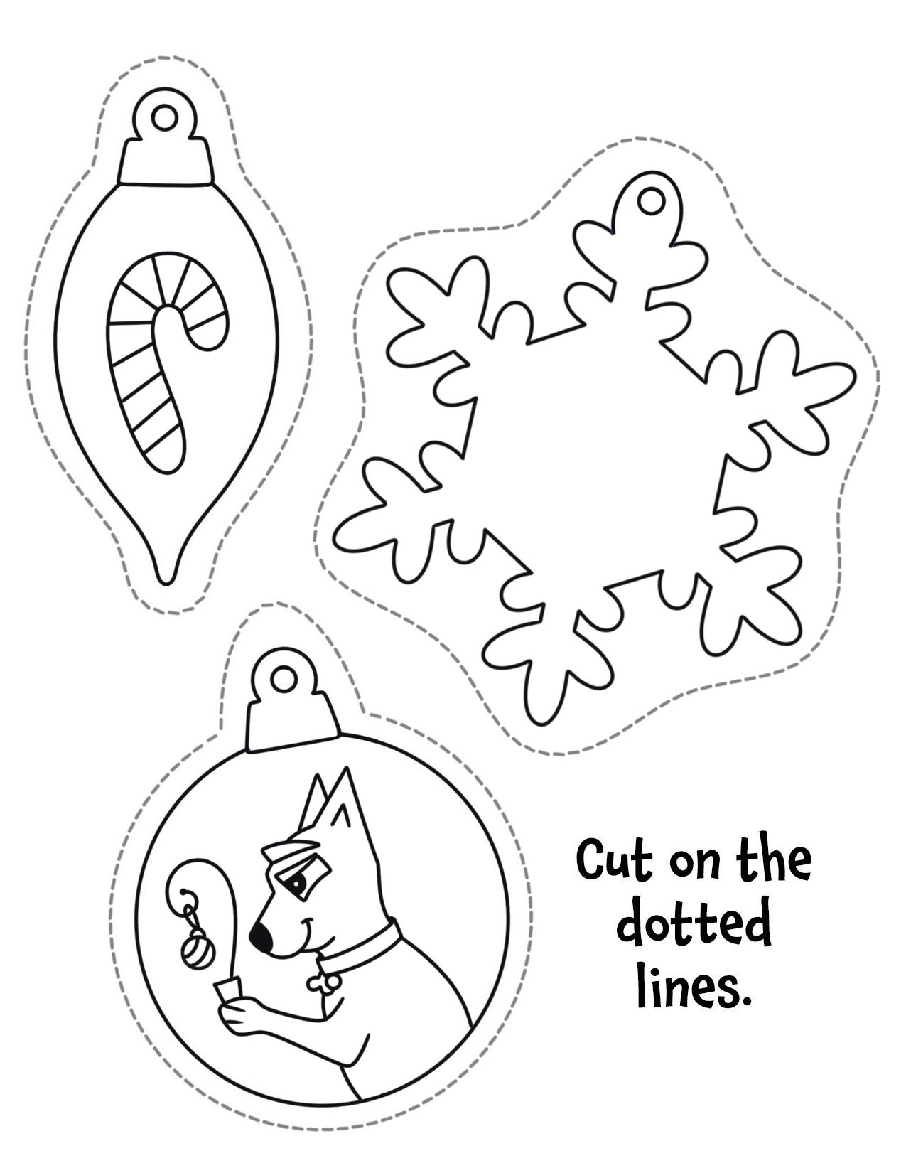 Cute Christmas Ornament Craft for Preschool (with free templates!) ⋆ ...