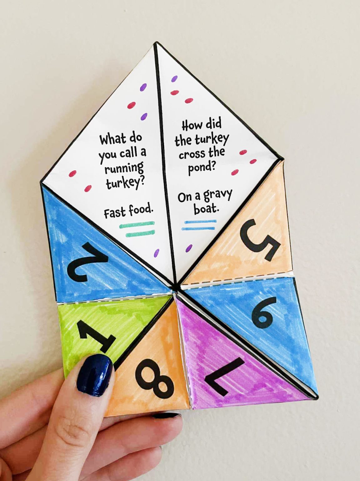 Fun & Free Thanksgiving Cootie Catcher for Kids! ⋆ The Hollydog Blog