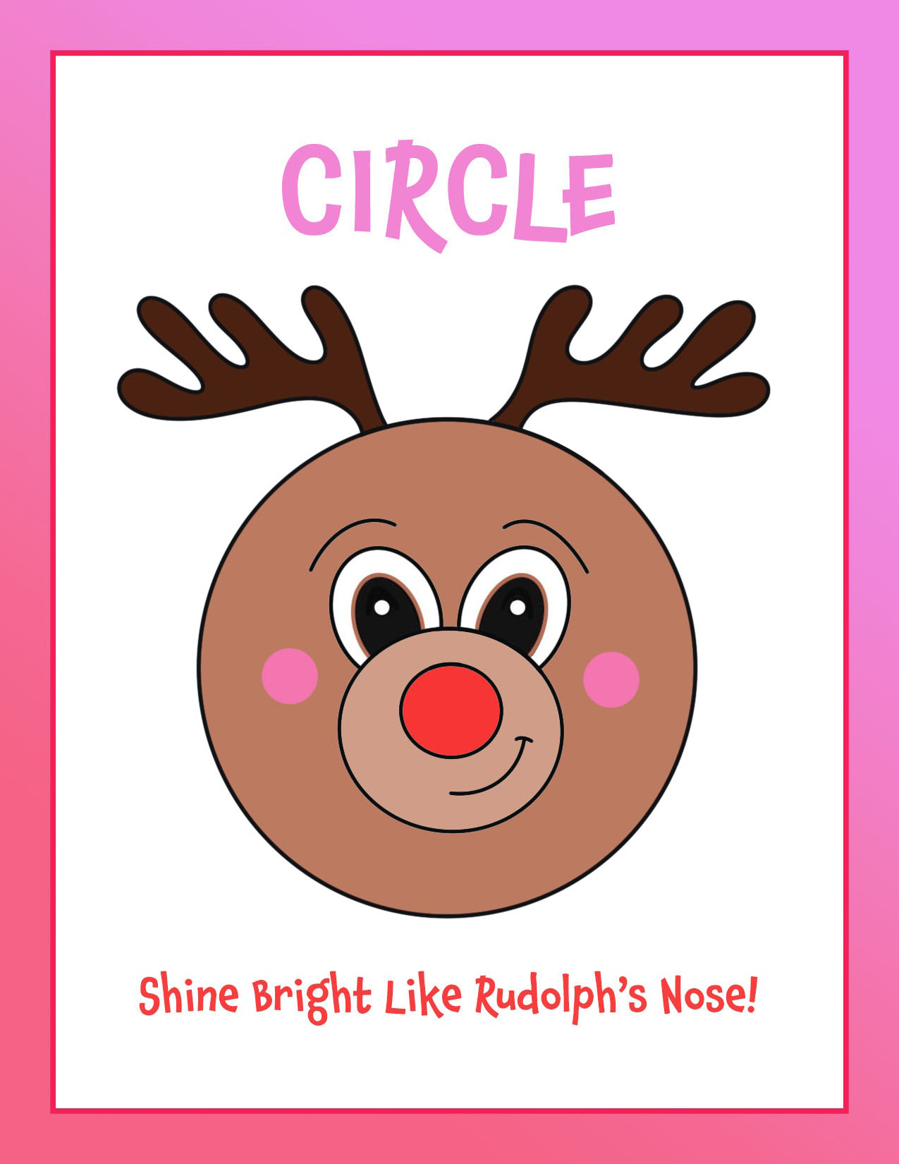 8 Free Rudolph Playdough Mats for Preschoolers — Learn Shapes with ...