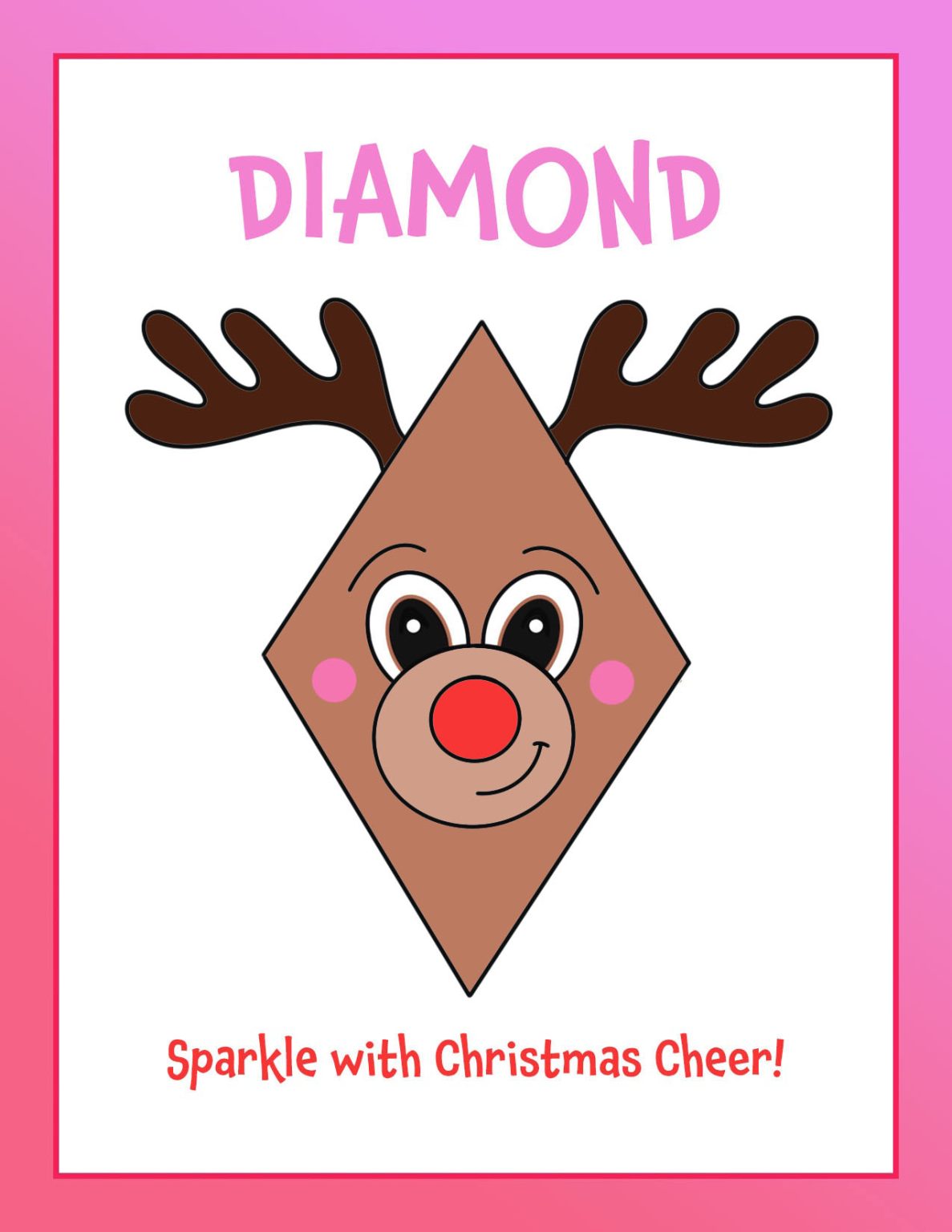 8 Free Rudolph Playdough Mats for Preschoolers — Learn Shapes with ...