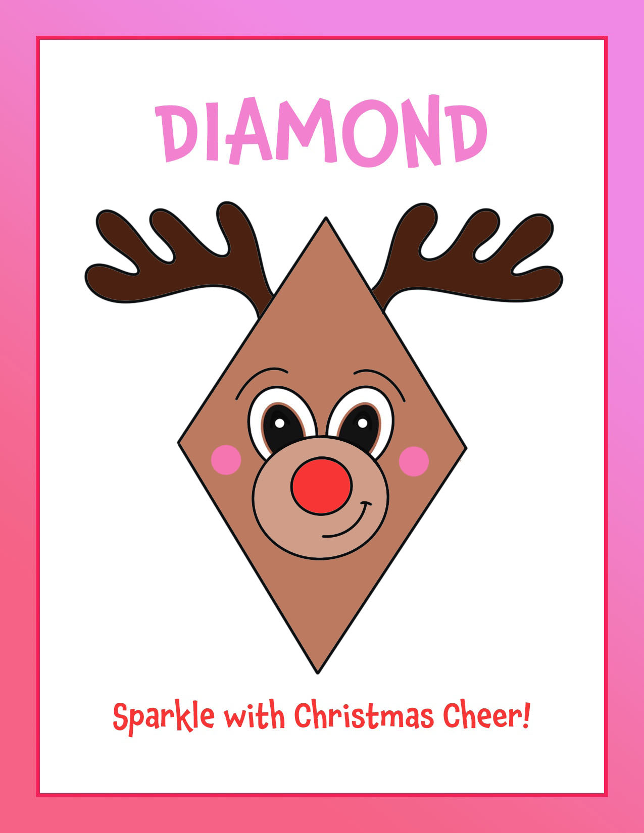 8 Free Rudolph Playdough Mats for Preschoolers — Learn Shapes with ...