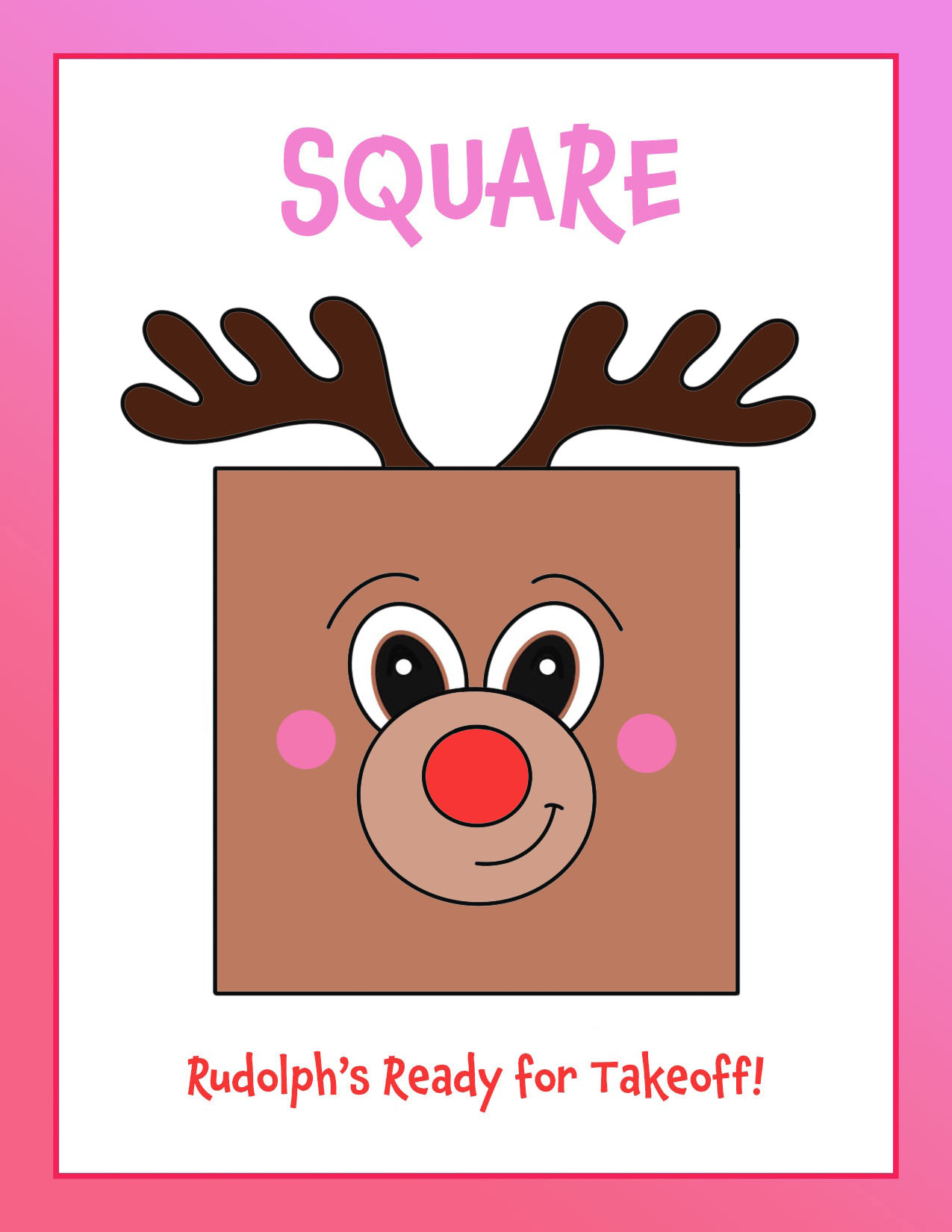 8 Free Rudolph Playdough Mats for Preschoolers — Learn Shapes with ...
