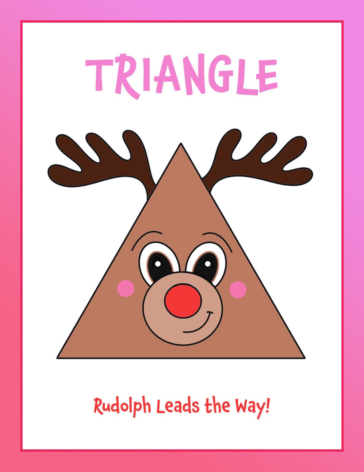 8 Free Rudolph Playdough Mats for Preschoolers — Learn Shapes with ...