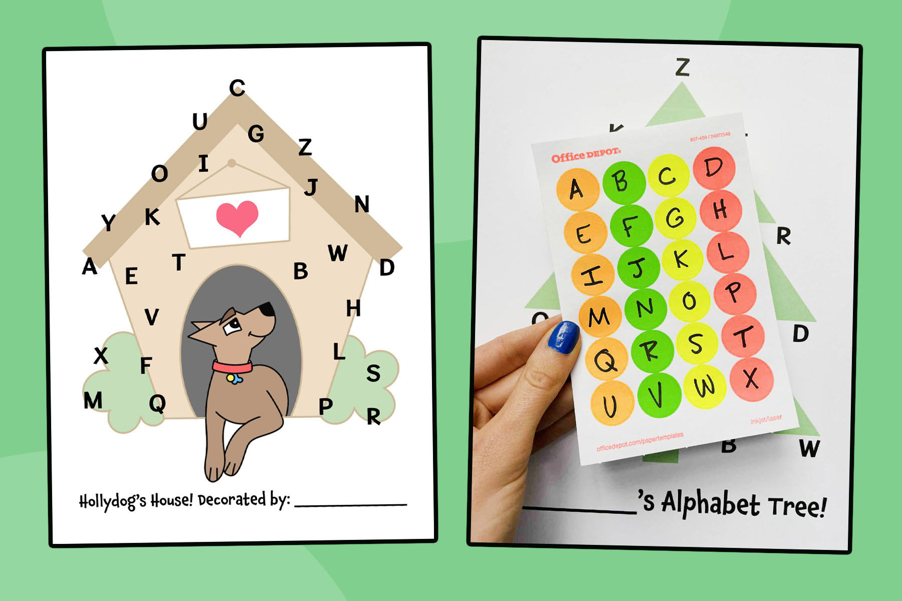 Free Christmas Letter Match Printables for Preschool! ⋆ The Hollydog Blog