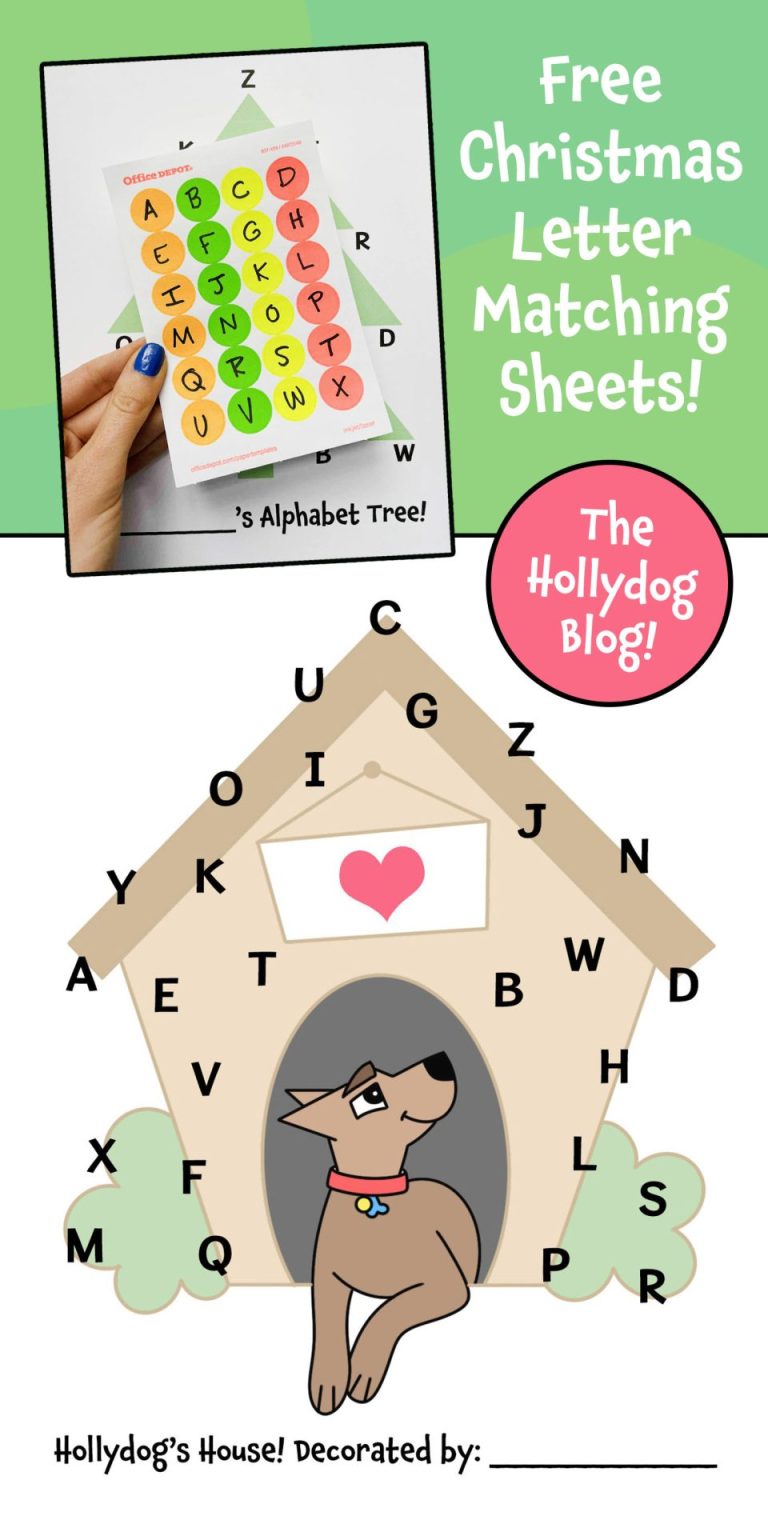 Free Christmas Letter Match Printables for Preschool! ⋆ The Hollydog Blog