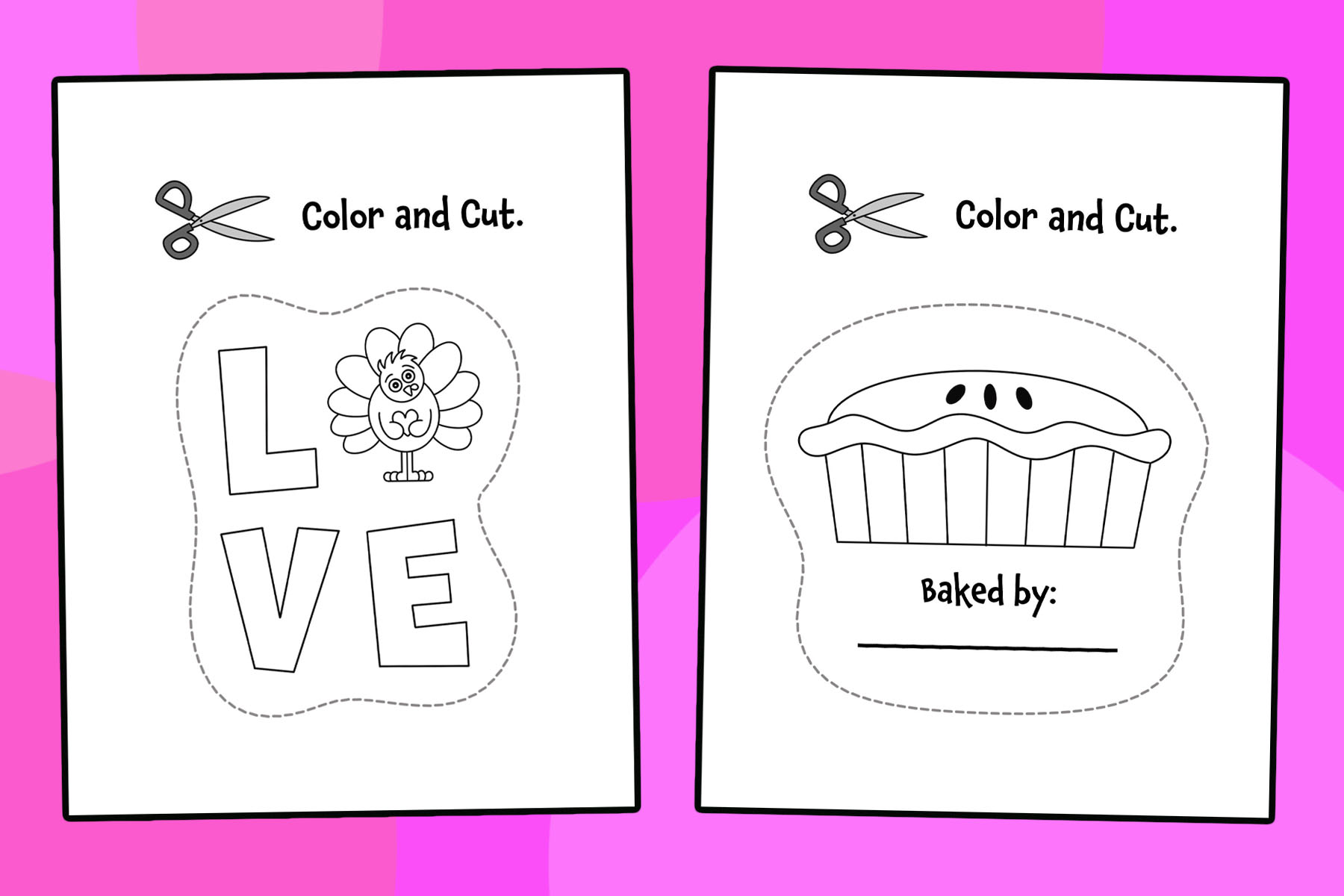 Free Thanksgiving Cutting Practice Worksheets for Preschool! ⋆ The ...